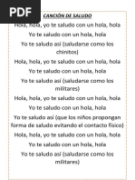 Canción de Saludos y Sentimientos | PDF | Singles (Música) | Música
