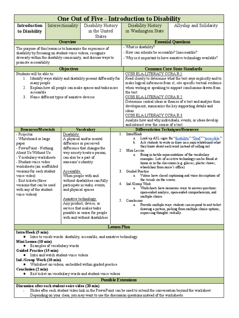 Disability Awareness for Students | PDF | Disability | Accessibility