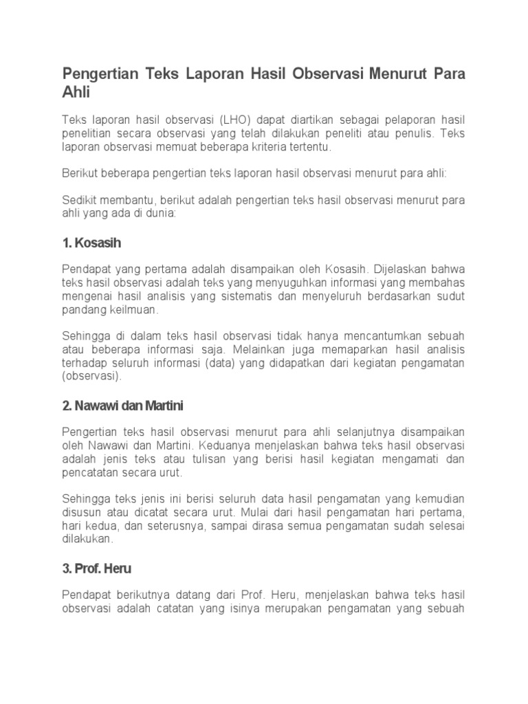 Definisi dan Tujuan LHO | PDF | Filsafat | Seni & Disiplin Bahasa