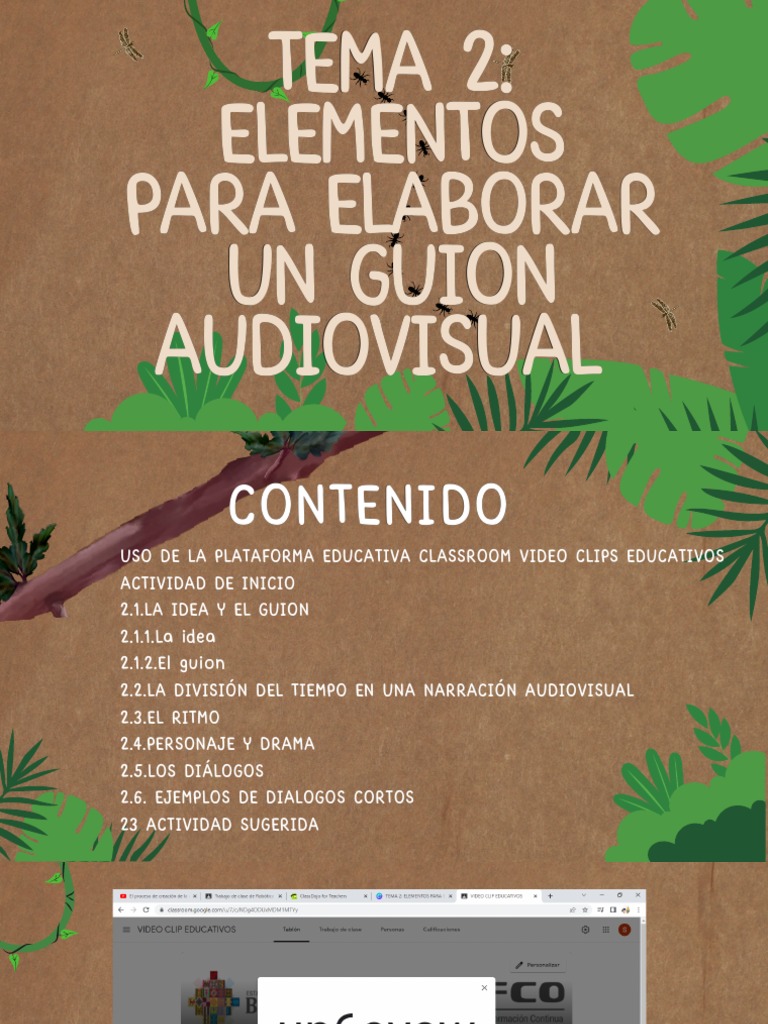 Tema 2 Elementos para Elaborar Un Guion Audiovisual | PDF | Narración