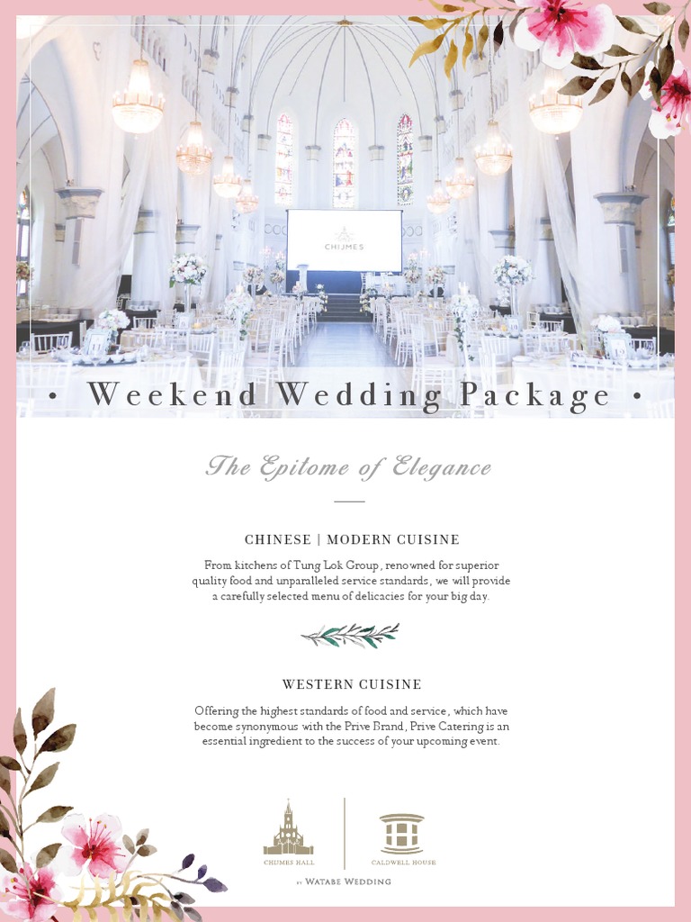 Chijmes Hall Weekend Wedding Banquet Packages | PDF | Salad | Sauce