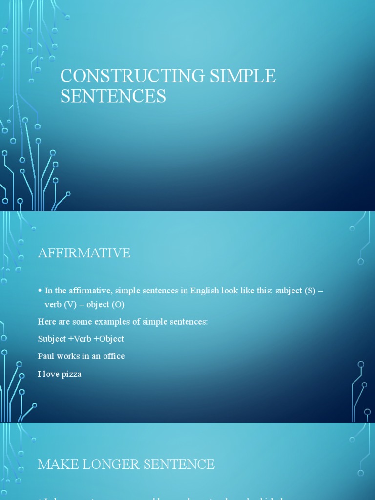 Constructing Simple Sentences | PDF | Question | Sentence (Linguistics)