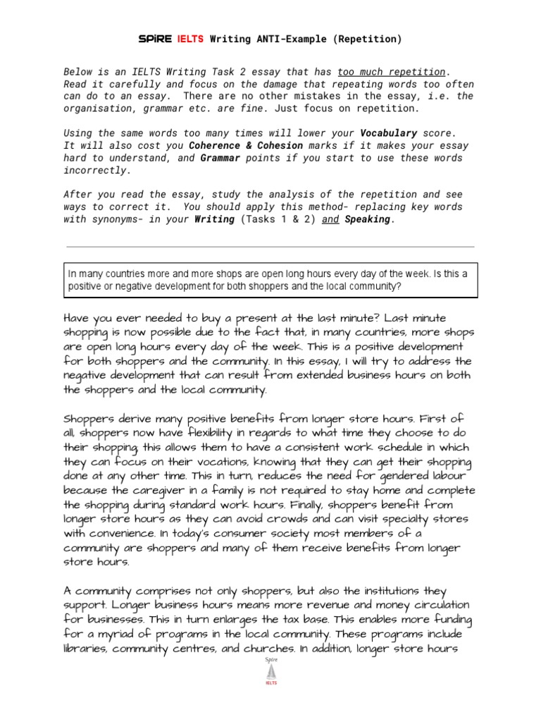 IELTS Writing: Avoid Repetition | PDF | Labour Economics | Essays
