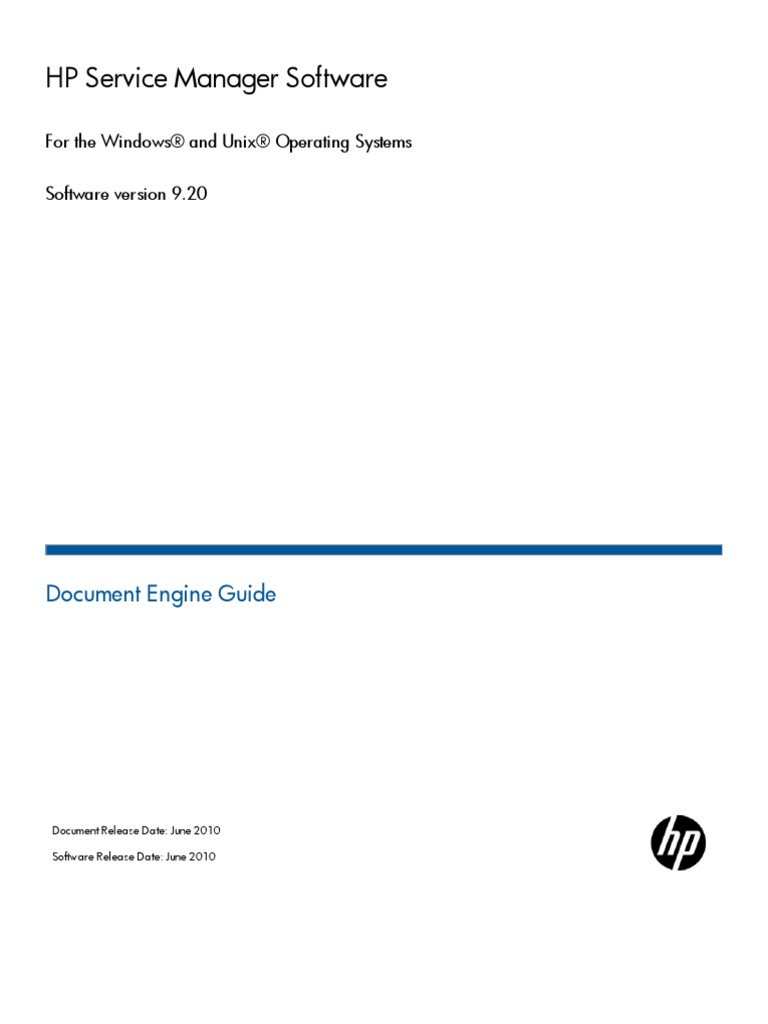 HP SM DocumentEngine | PDF | Object (Computer Science) | Hewlett Packard