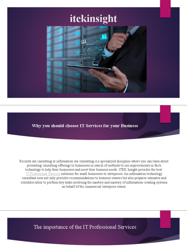 Why You Should Choose IT Services For Your Business | PDF | Consultant ...