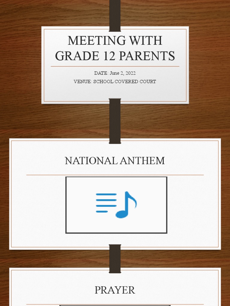 Grade 12 Parents Meeting Agenda | PDF | Clothing | Fashion