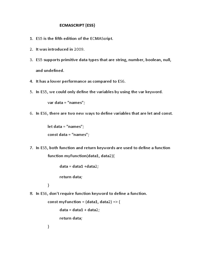 Ecmascript (Es5) | PDF | Technology & Engineering