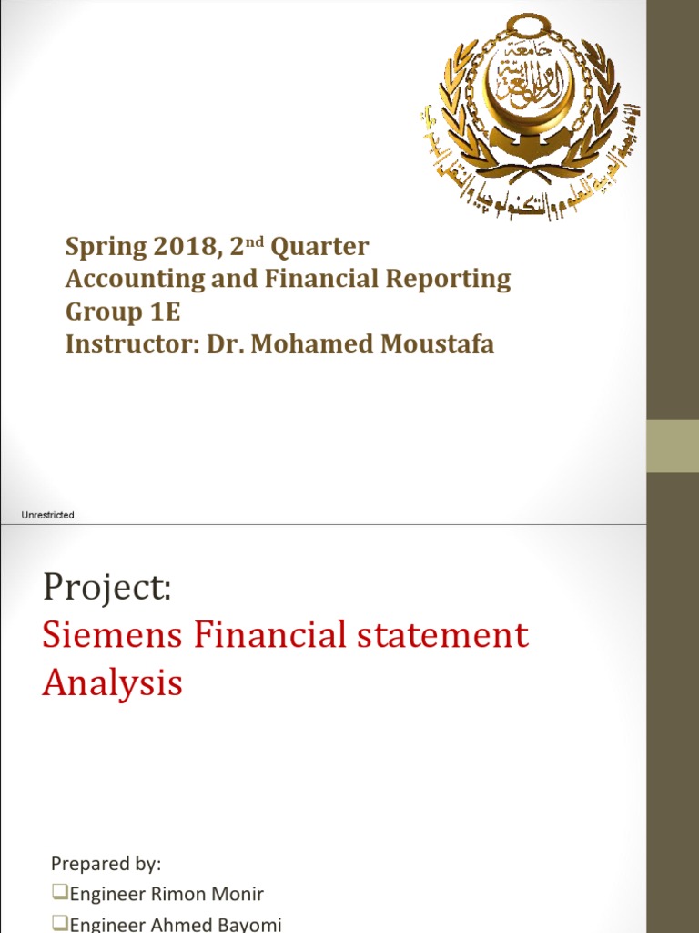 Spring 2018, 2 Quarter Accounting and Financial Reporting Group 1E ...