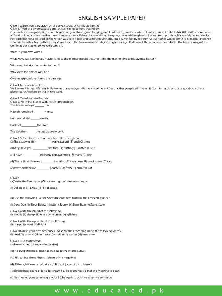 Cadet College Entry Test Sample Paper | PDF | Area | Carbohydrates