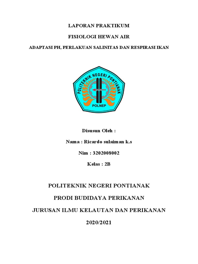 ADAPTASI PH, PERLAKUAN SALINITAS DAN RESPIRASI IKAN: RESPON IKAN LELE TERHADAP PERUBAHAN pH ...