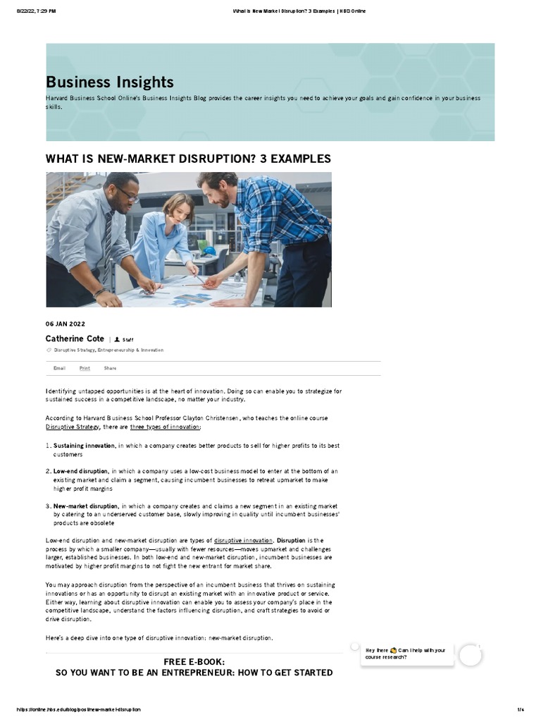 Exploring New Market Disruption: Examples of How Innovations Create New ...