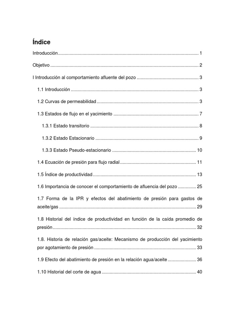 Índice de Productividad en Pozos | PDF | Gases | Permeabilidad ...