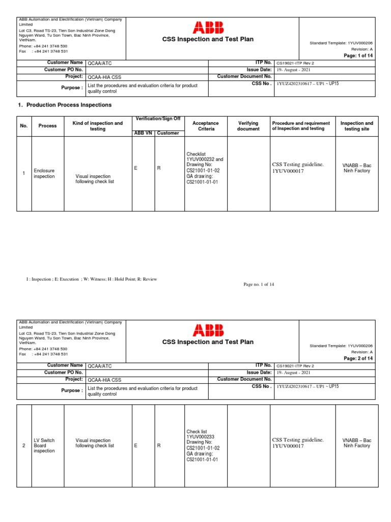 CS21001 DPS Qatar 100kVA Inspection Test Plan A UP1-UP15 | PDF ... CS21001 DPS Qatar 100kVA Inspection Test Plan A UP1-UP15 | PDF ...