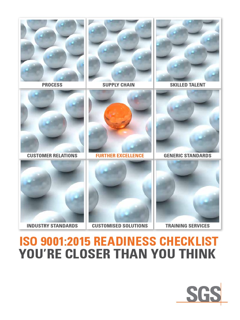 SGS CBE ISO 9001 Readiness Checklist LR A4 EN PR 16 12 | PDF | Quality ...
