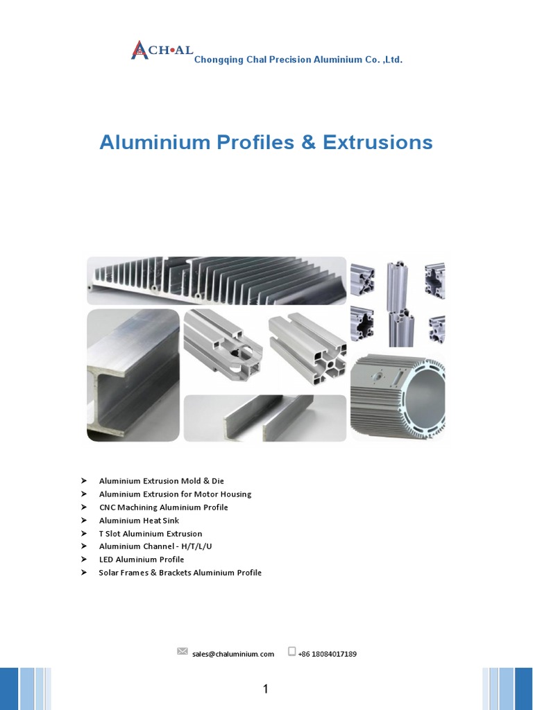 Aluminium Profiles & Extrusions: Chongqing Chal Precision Aluminium Co., LTD | PDF | Extrusion ...