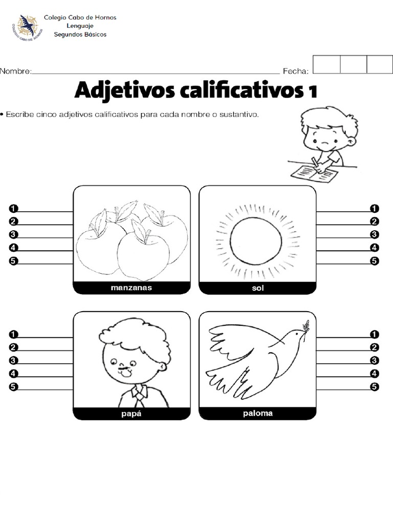 Guía Adjetivos 2°básico | PDF