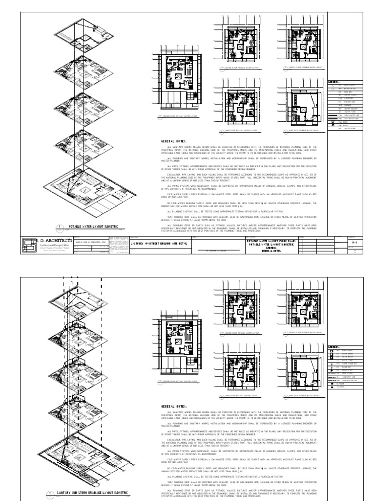 S. G. Architects: General Notes | PDF