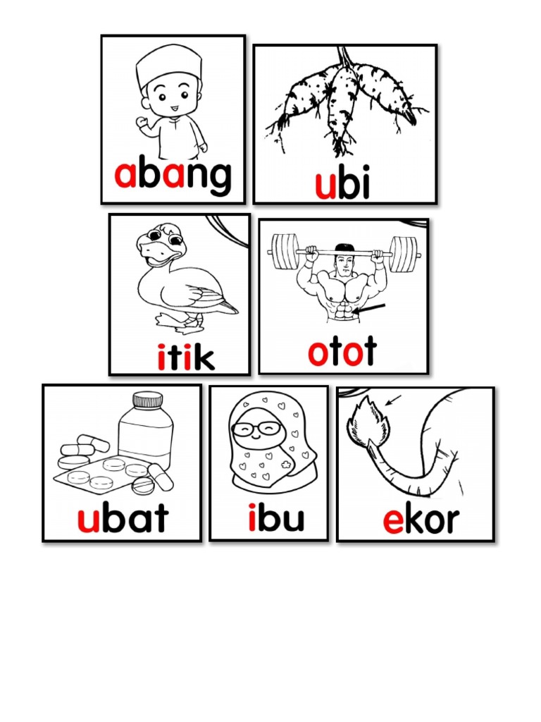 kad gambar huruf vokal | PDF