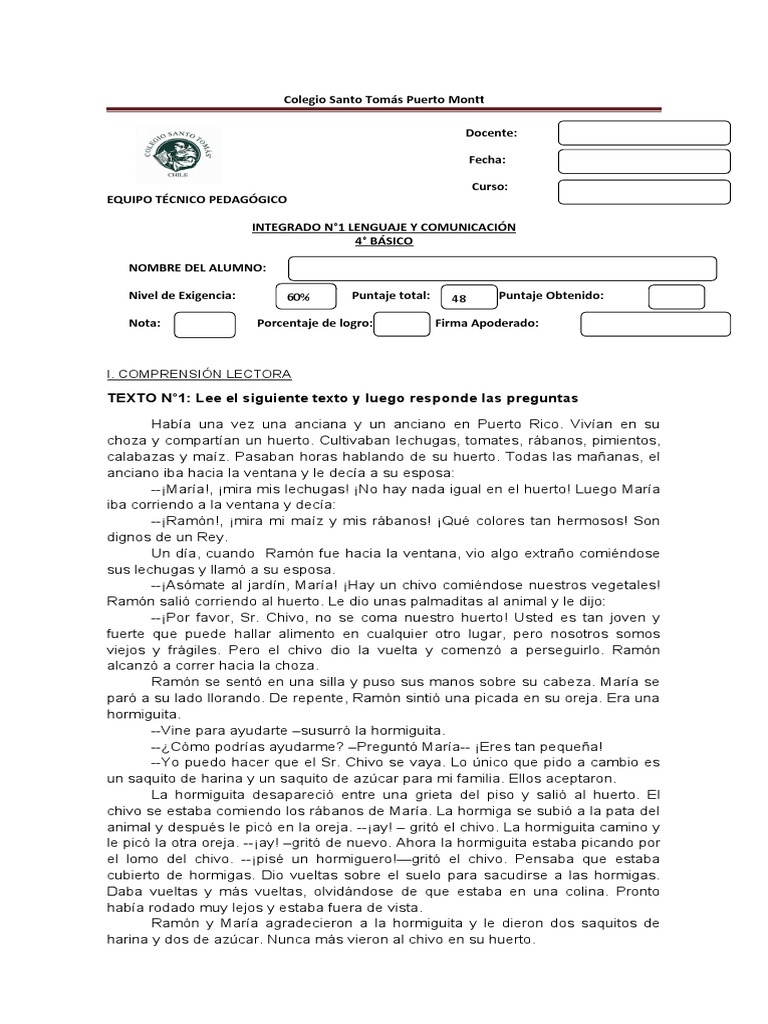 Evaluación Tipos de Textos 1 | PDF | Aves | Mariposa