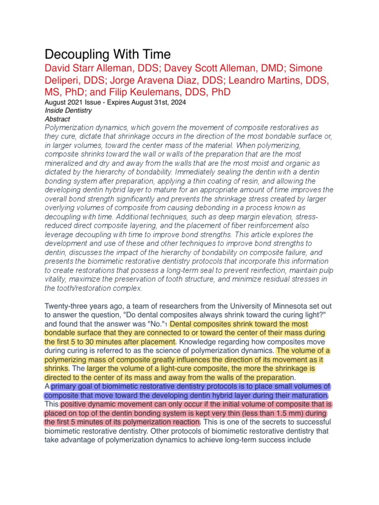 Decoupling With Time | PDF