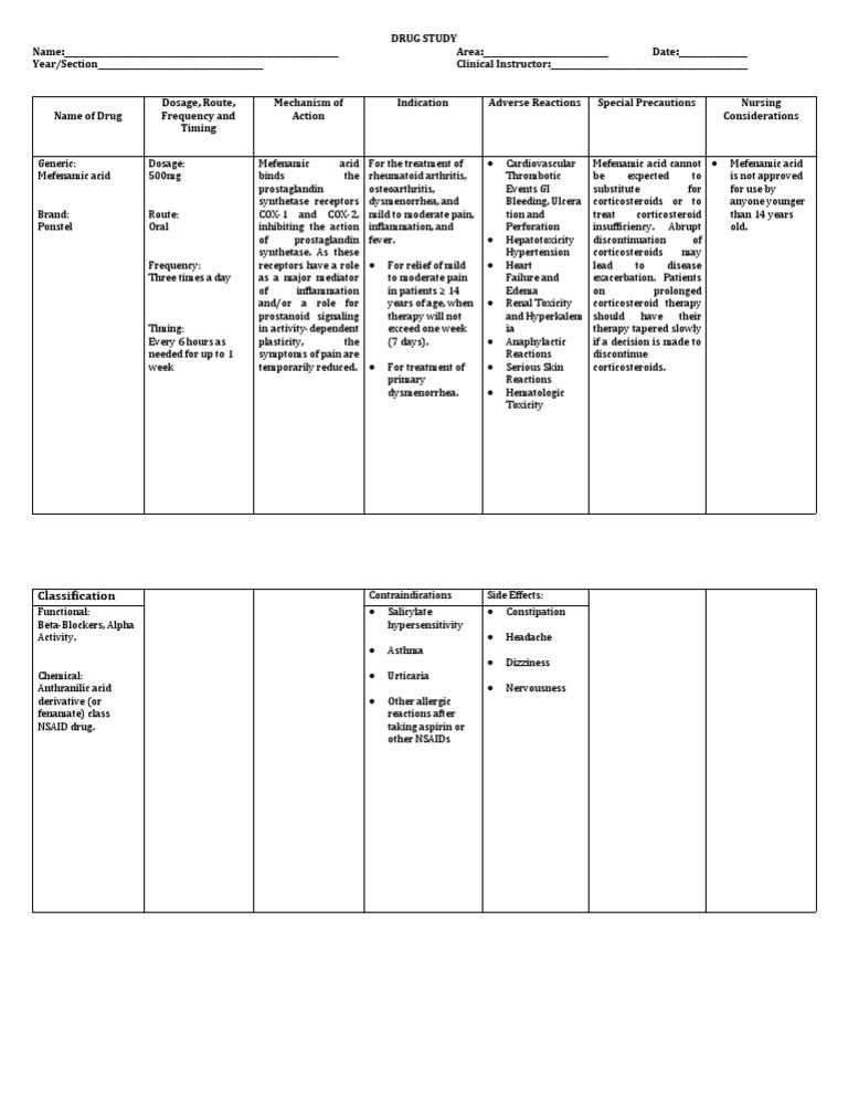 Drug Mefenamic Acid | PDF | Nonsteroidal Anti Inflammatory Drug ...