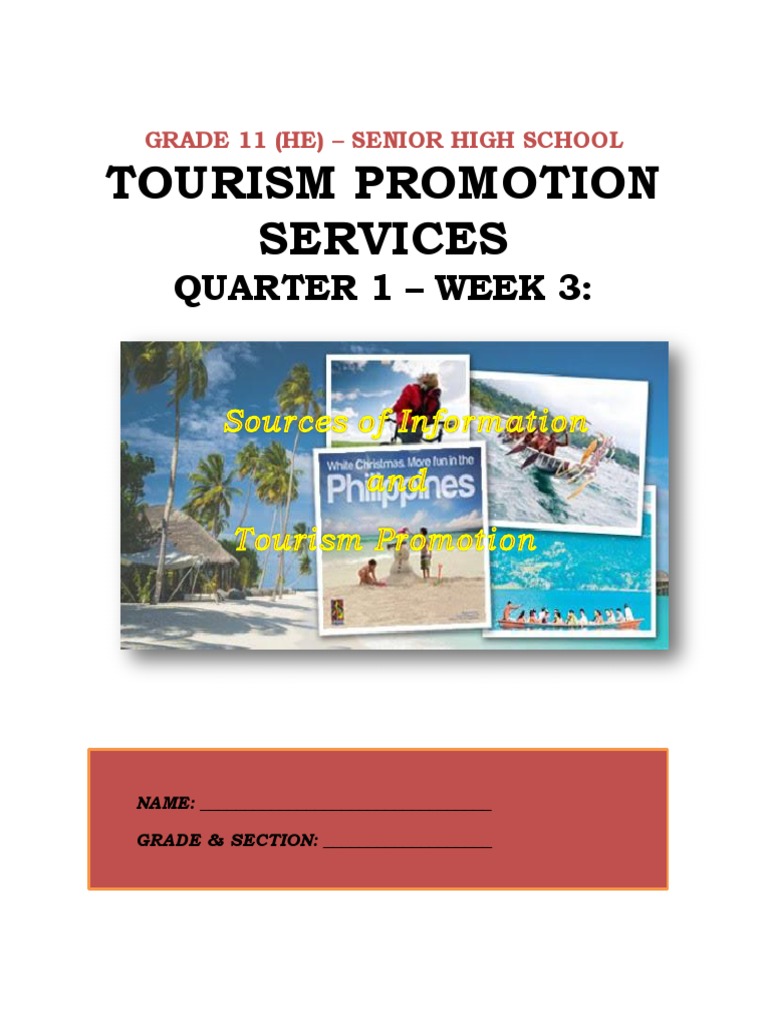 Overview of Tourism Promotion Services | PDF | Advertising | Marketing