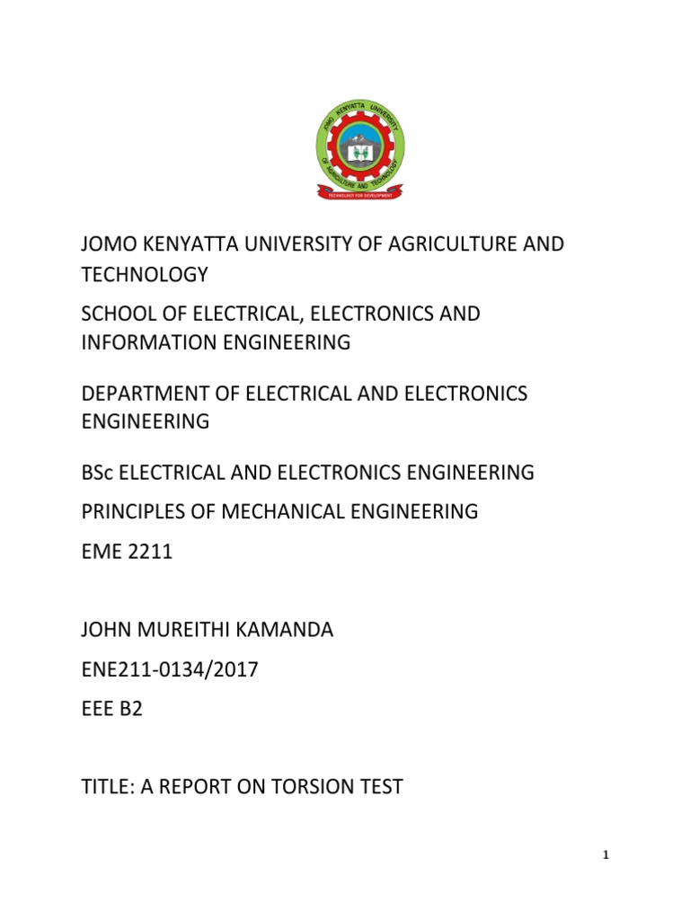 Principles of Mechanical Engineering Lab Report | PDF | Elasticity (Physics) | Stress (Mechanics)
