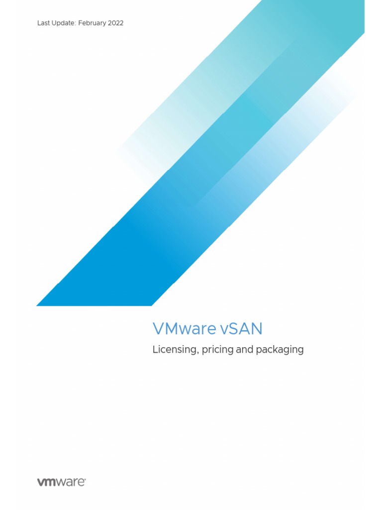 Vmware Vsan Licensing Guide | PDF | Cloud Computing | Desktop ...