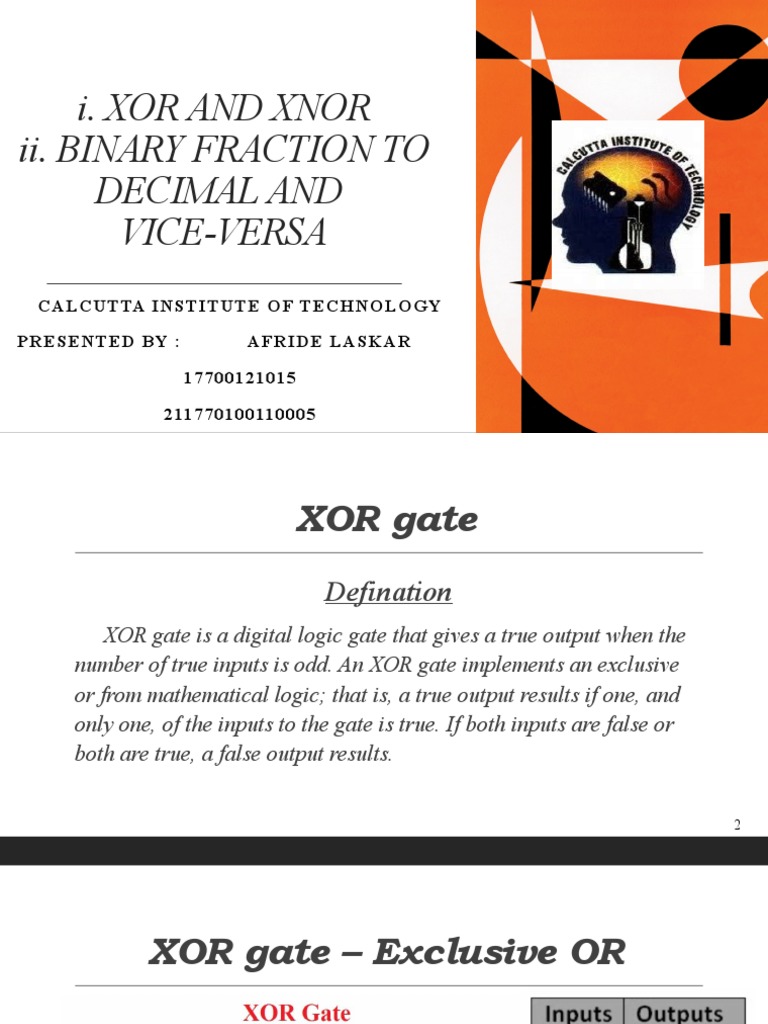 XOR and XNOR Gates Explained | PDF | Computers
