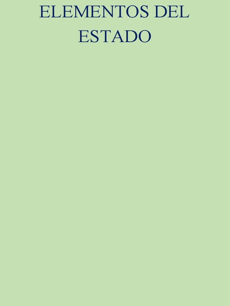 Elementos Del Estado | PDF