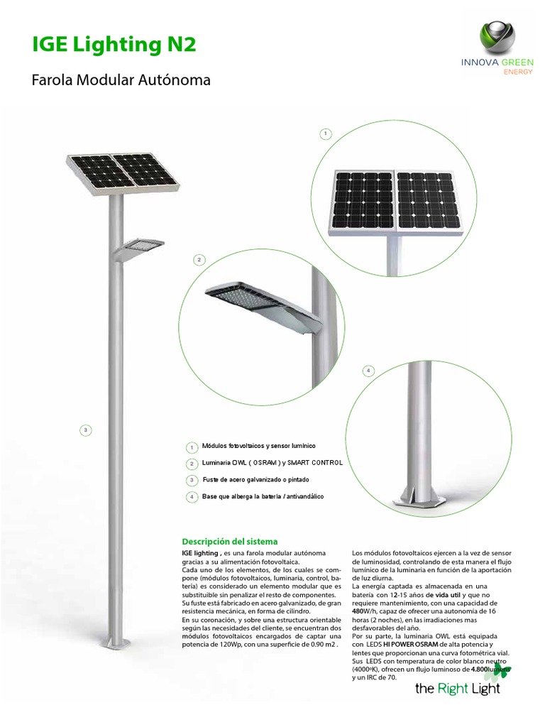 Ficha Tecnica Luminaria | PDF | Diodo emisor de luz | Fotovoltaica