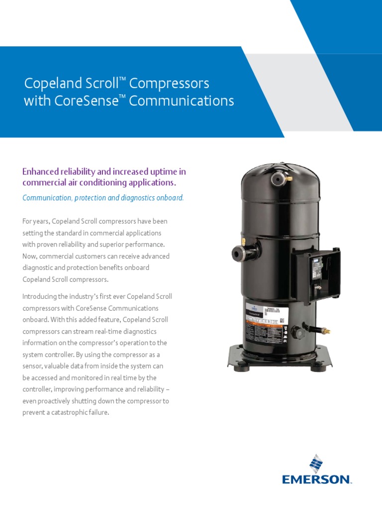 Copeland Scroll Compressors With Coresense Communications | PDF ...