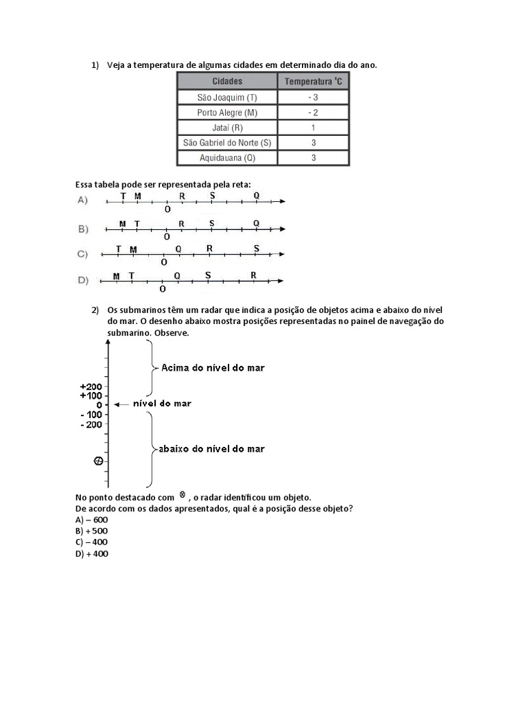 Revisão de Matemática Prova 7° Ano 2° Bimestre | PDF
