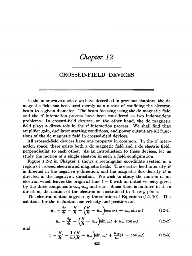 Chapter 12 CROSS-FIELD DEVICES | PDF