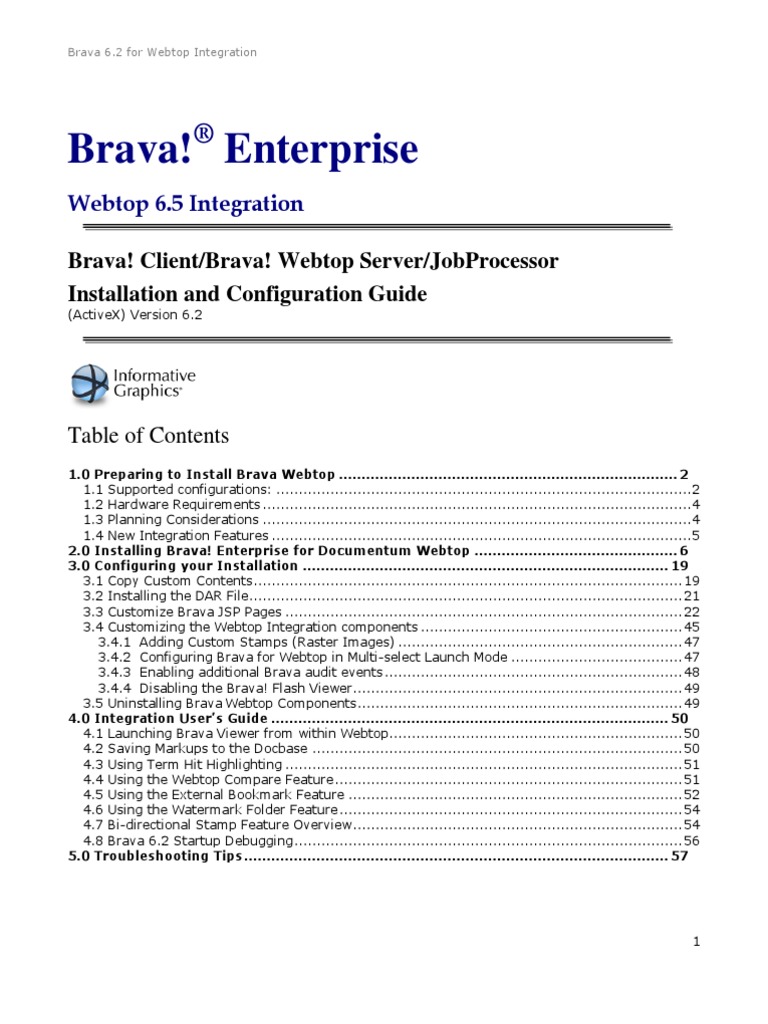 Brava Webtop Installguide | PDF | Java Server Pages | Internet Explorer