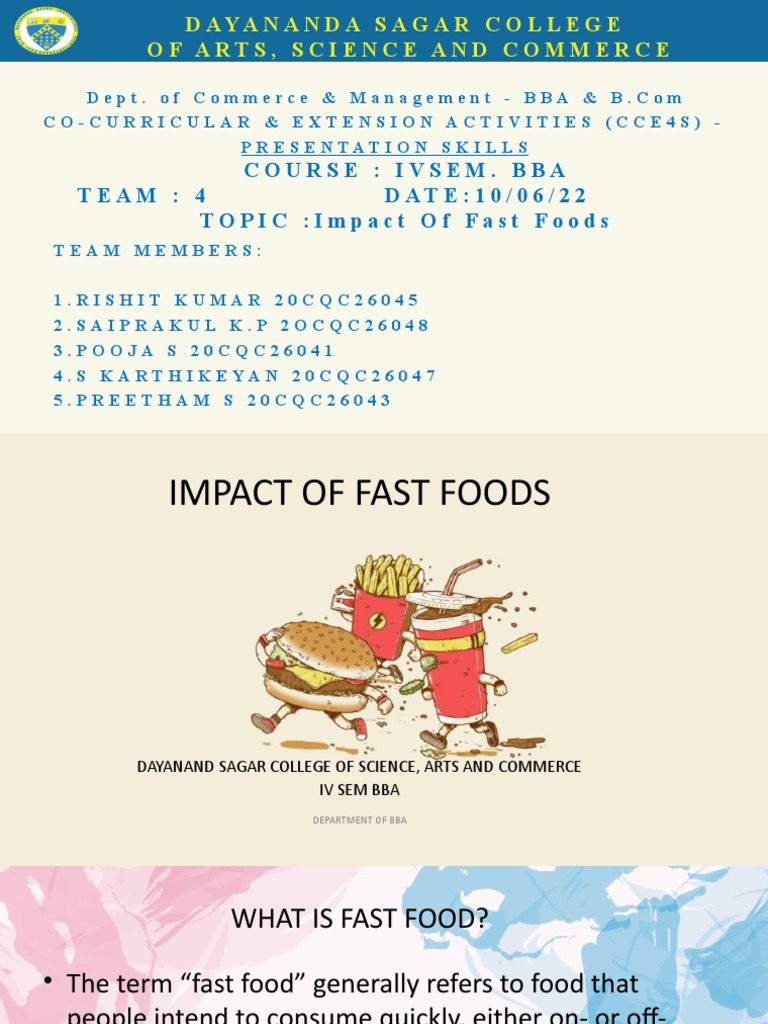 Fast Food Impacts Health Short & Long Term | PDF | Obesity | Foods