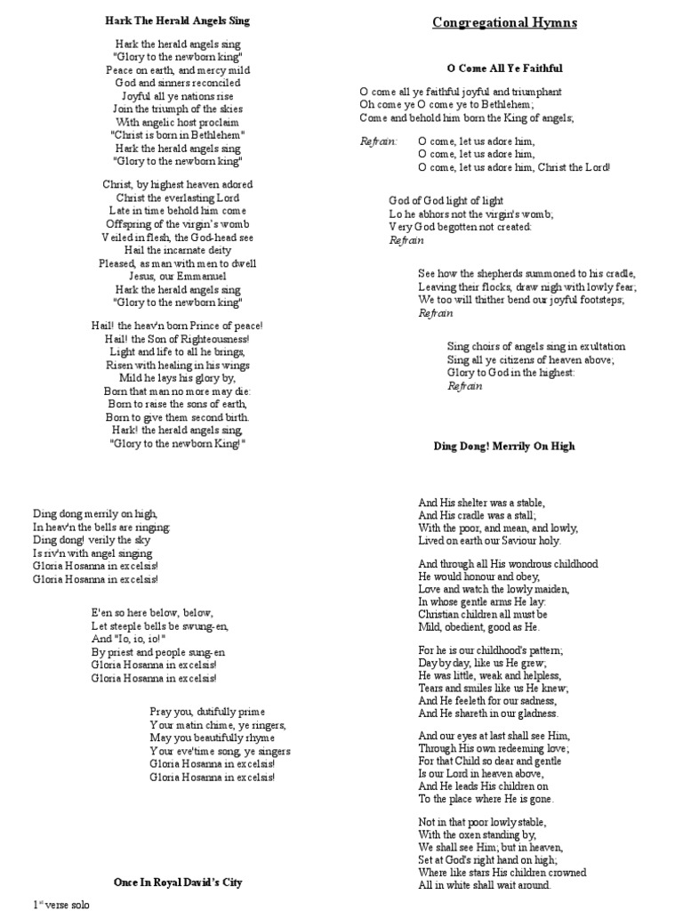 Congregational Hymns | PDF | Jesus | Glory (Religion)