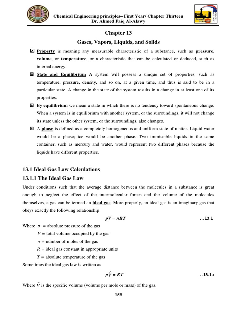 Chemical Engineering Examples | PDF | Gases | Phase (Matter)