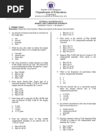 Gen Math 2nd Quarter Exam 2022-2023 | PDF | Interest | Compound Interest
