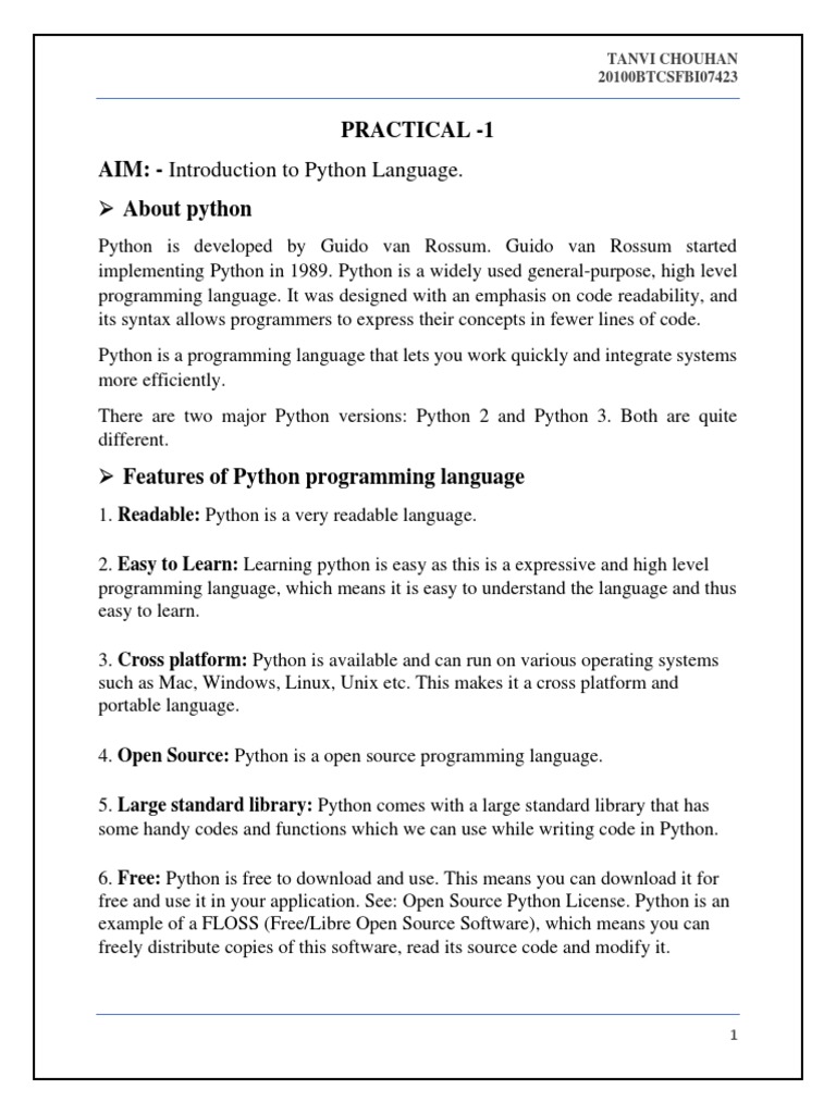 Python Practical File Download Free Pdf Python Programming Language Computer Programming 