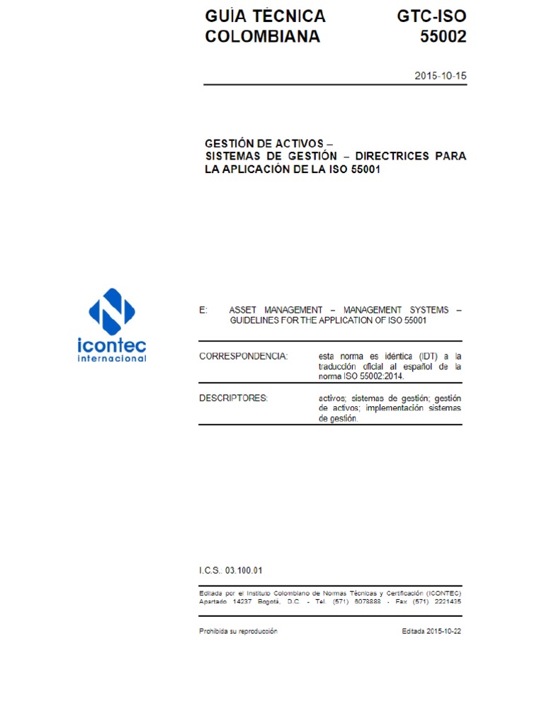 Gtc-Iso 55002-2015 | PDF