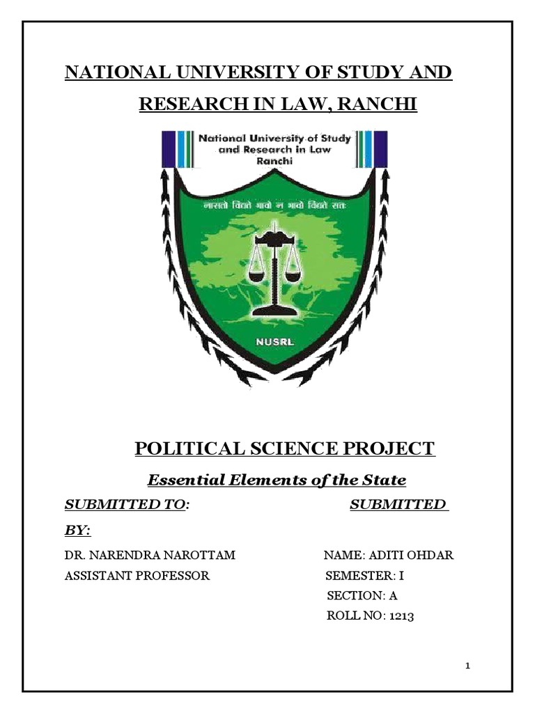 Political Science Project | PDF | Sovereignty | International Law