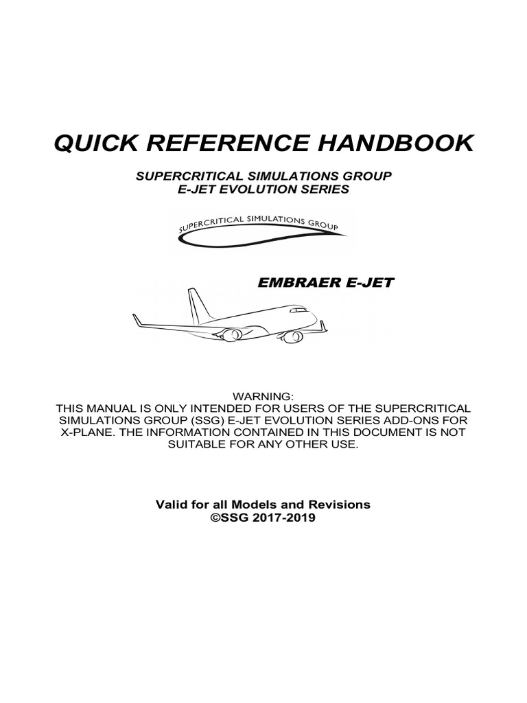 Ssg Ejet Quick Reference Handbook Pdf Flap Aeronautics Takeoff