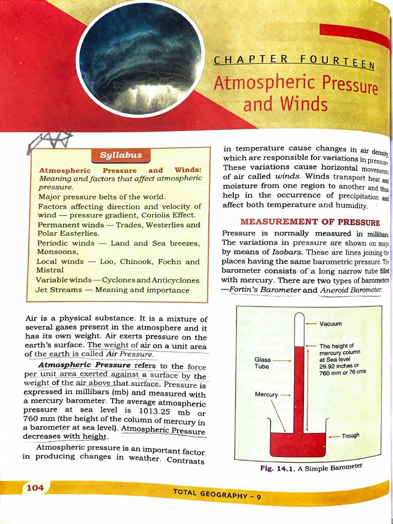 Atmospheric Pressure and Winds | PDF | Wound | Atmosphere Of Earth