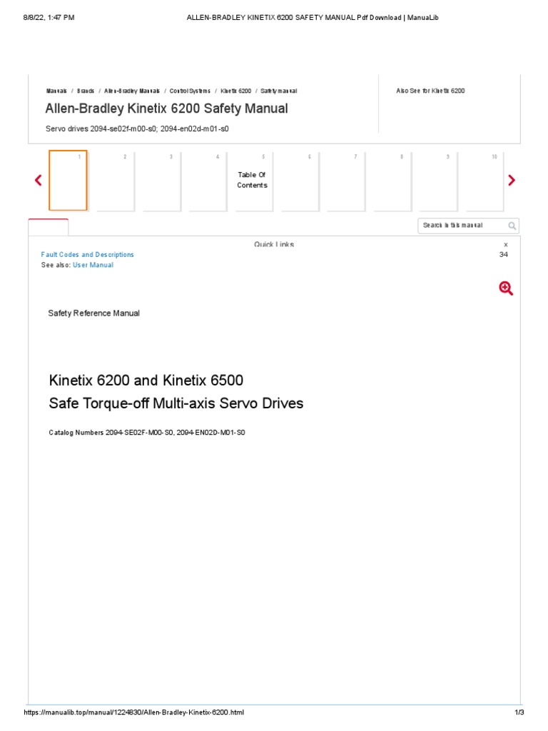 ALLEN-BRADLEY KINETIX 6200 SAFETY MANUAL PDF Download - ManuaLib | PDF | Computer Network ...