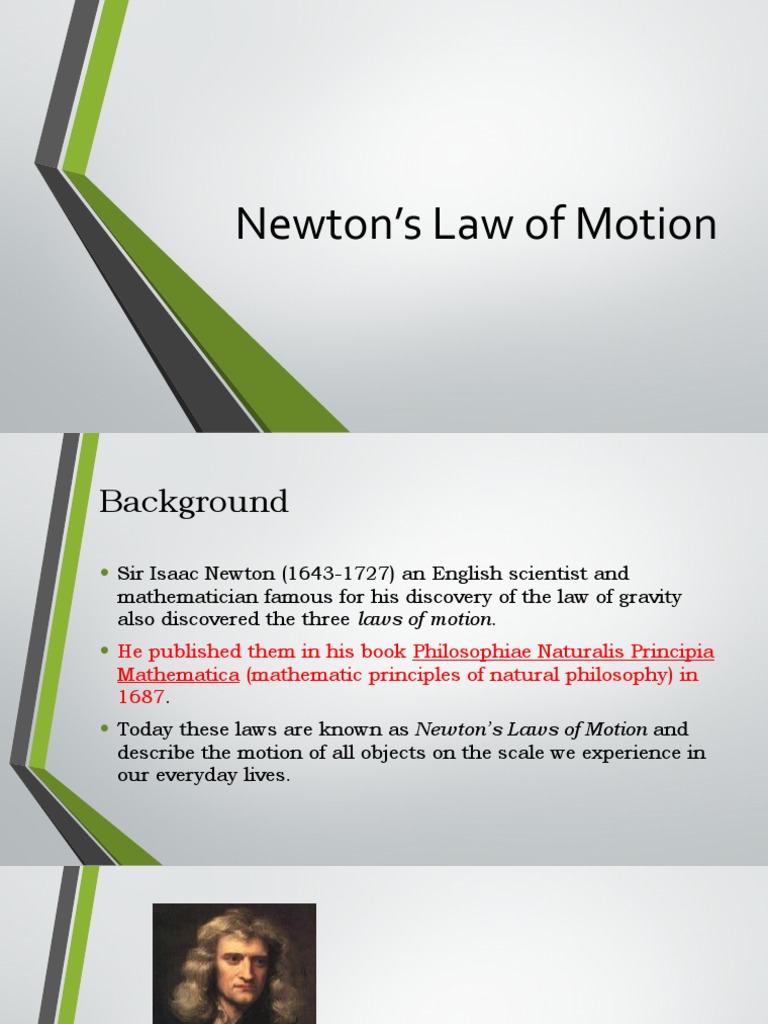 Newton's Law of Motion | PDF | Force | Velocity