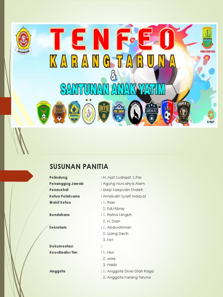Susunan Panitia Turnamen Sepak Bola | PDF