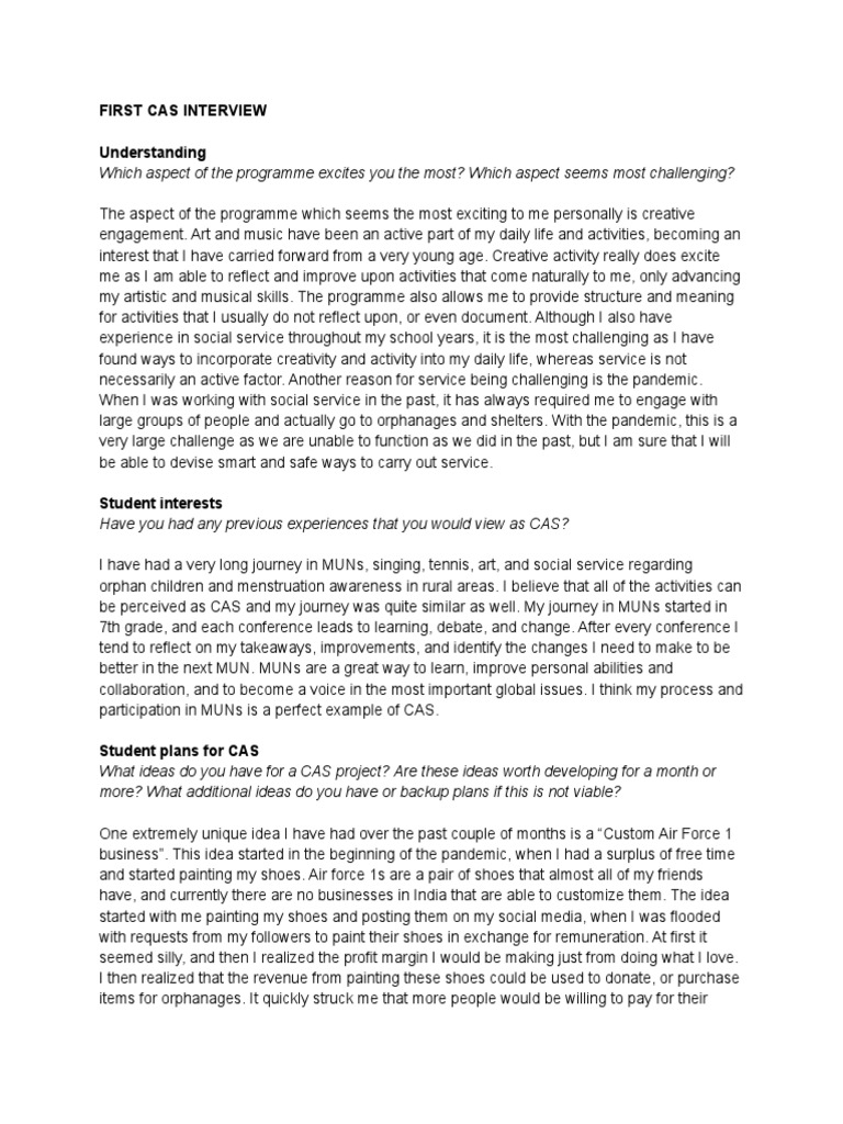 Cas Interview Answers Pdf Thought Learning