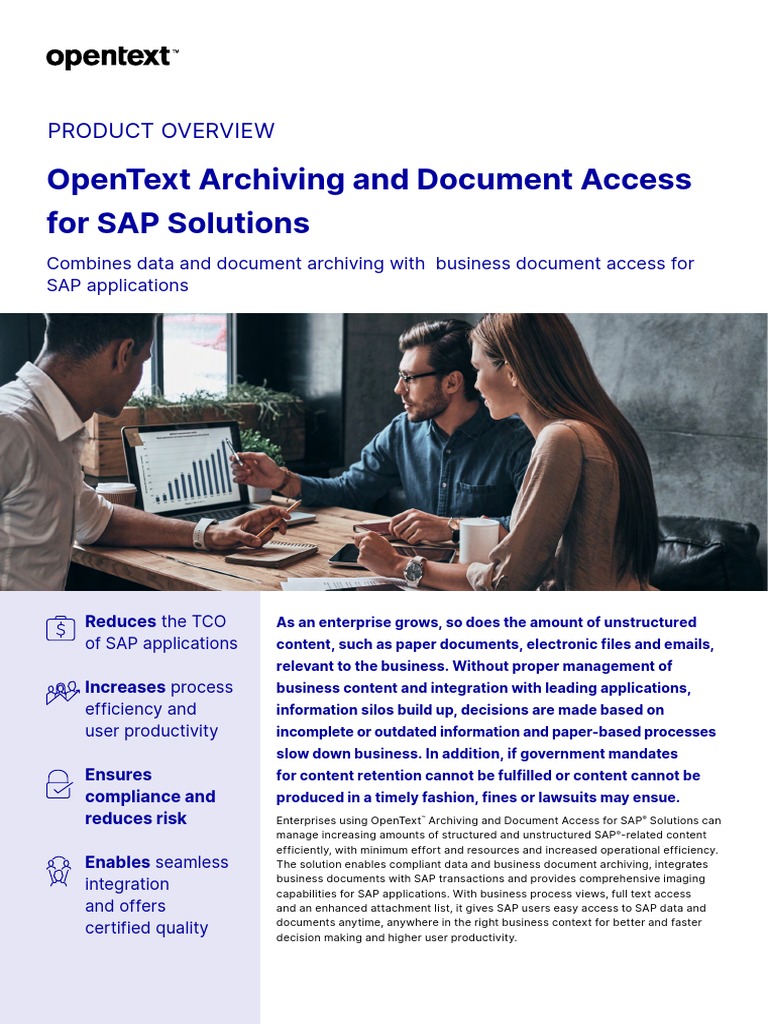 Opentext Archiving And Document Access For Sap Pdf Databases Computing 