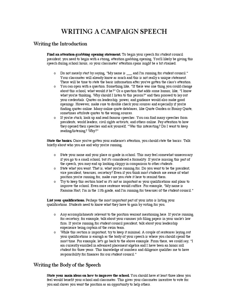 Writing-Your-Speech | PDF | Cognition